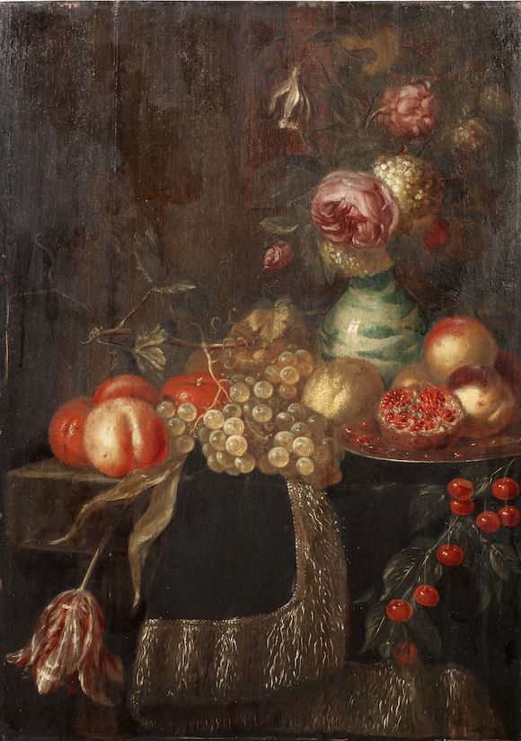 Bonhams : Circle of Harmen Loeding (Leyden circa 1637-1673) Roses and ...