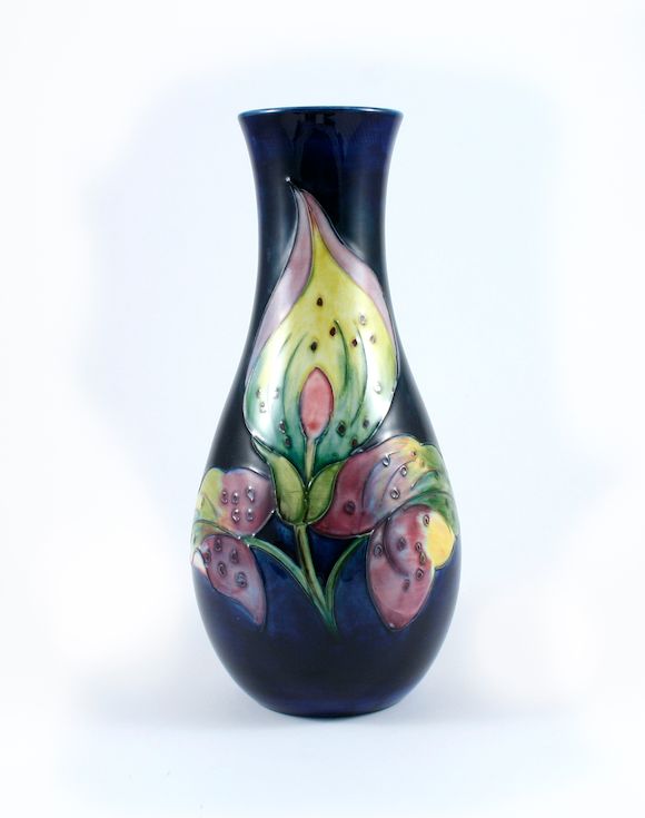 Bonhams : A Walter Moorcroft 'Arum Lily' design vase Circa 1959-62