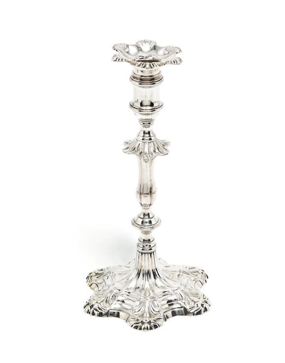 Bonhams : A George III provincial cast silver candlestick by Robert ...