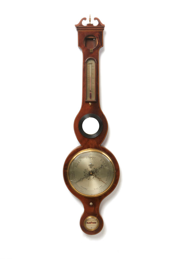 Bonhams : A 19th century mahogany wheel barometer the dial signed W ...