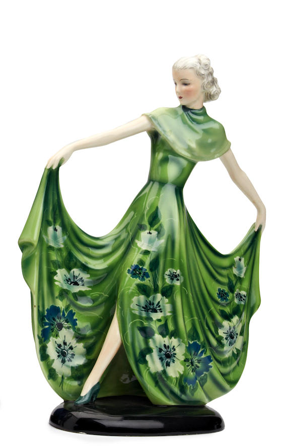 Bonhams A Goldscheider Figure Of A Lady By Stefan Dakon Circa 1925