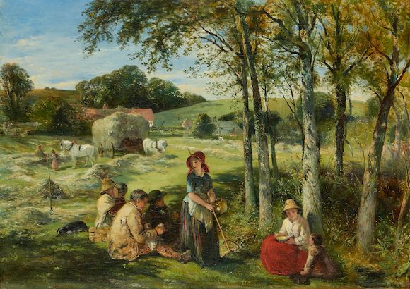 Bonhams : Thomas Falcon Marshall (British, 1818-1878) Field hands at rest