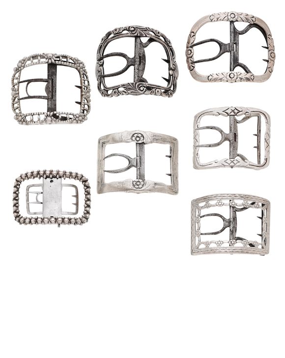 Bonhams : A pair of George III silver buckles by Peter & Ann Bateman ...