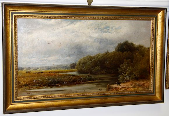 Bonhams : William Gosling (1824-1883) A tranquil river