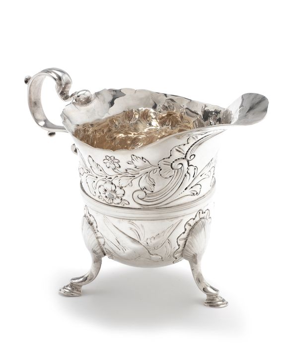 Bonhams : A George III Irish silver cream jug maker's mark lost, Dublin ...