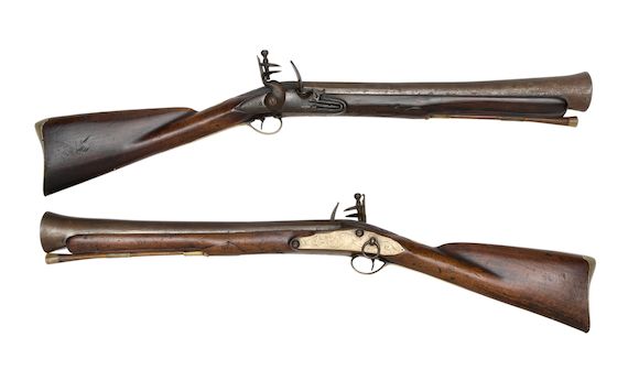 Bonhams : A Rare Pair Of Brass-Mounted Flintlock Blunderbusses