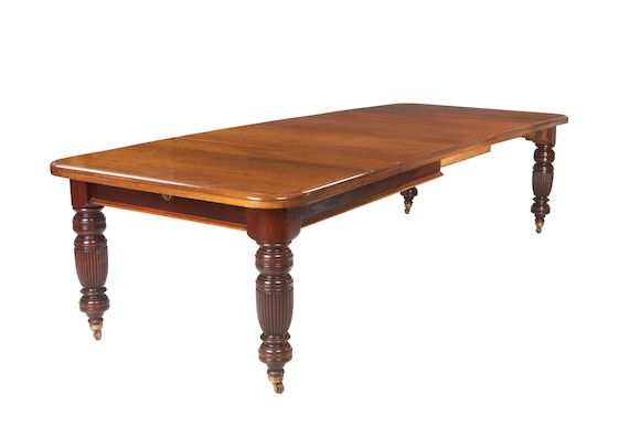 Bonhams : A mid Victorian mahogany extending dining table by Joseph Fitter