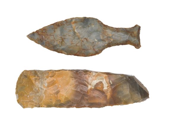 Bonhams : A Nordic Flint Dagger And Axe-Head