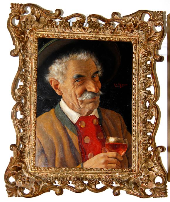 Bonhams : Erwin Eichinger (Austrian, 1892-1950) 'A Good Vintage' oil on ...