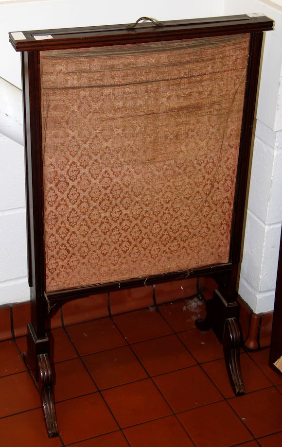 Bonhams : An early 19th Century mahogany cheval fire screen