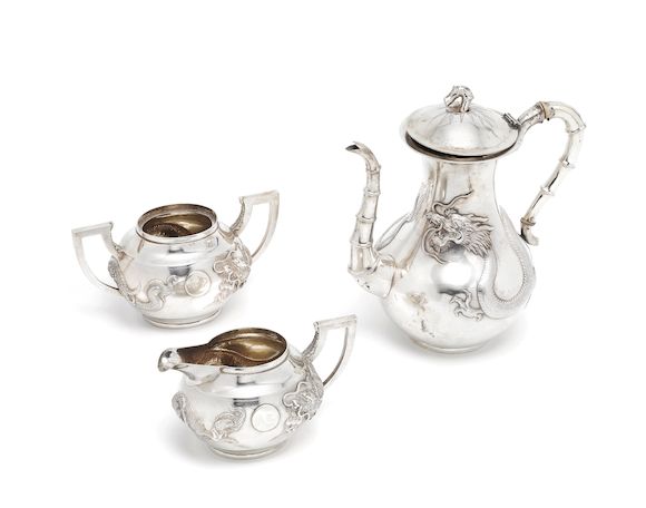 Bonhams : A late-19th / early-20th century matched Chinese export three ...