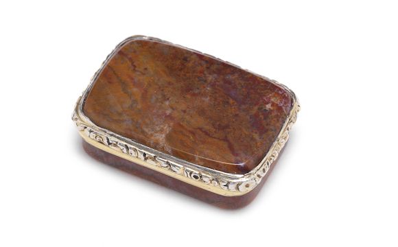 Bonhams : A George IV silver-gilt mounted hardstone vinaigrette by ...