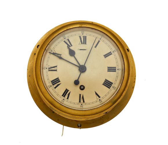 Bonhams : A mid 20th century brass bulkhead timepiece F. W. Elliott Ltd ...