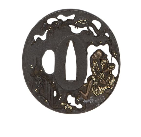 Bonhams : A Circular Iron Tsuba