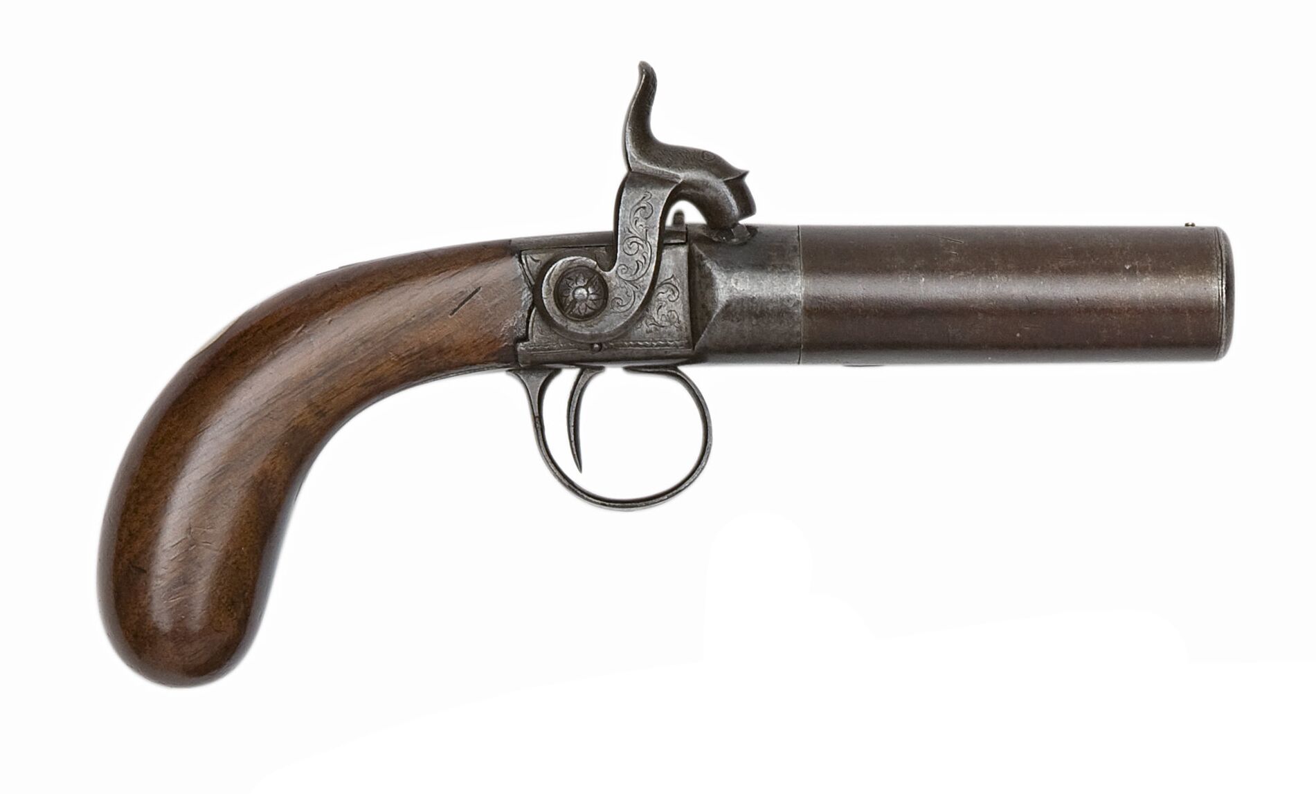 Bonhams : An Unusual 20-Bore Percussion Box-Lock Pocket Pistol, And ...
