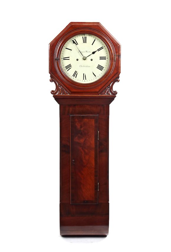 Bonhams : A Victorian figured Mahogany 'Norwich' Cased Wall Clock ...