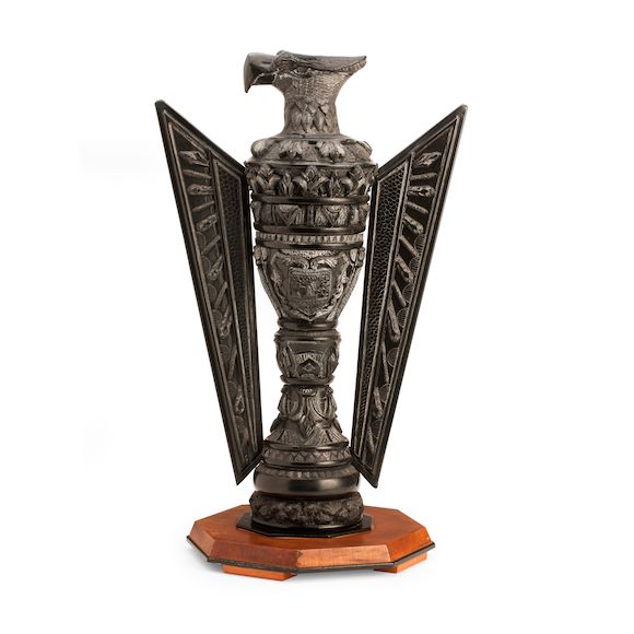 Bonhams : A mid-20th century parrot coal sculpture