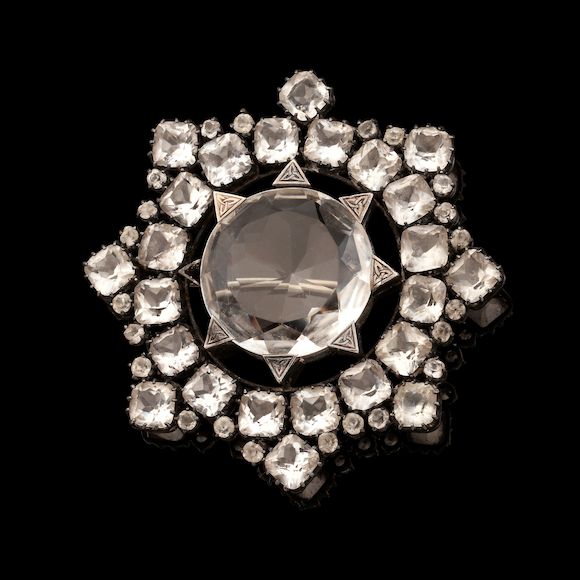 Bonhams : A Victorian rock crystal brooch