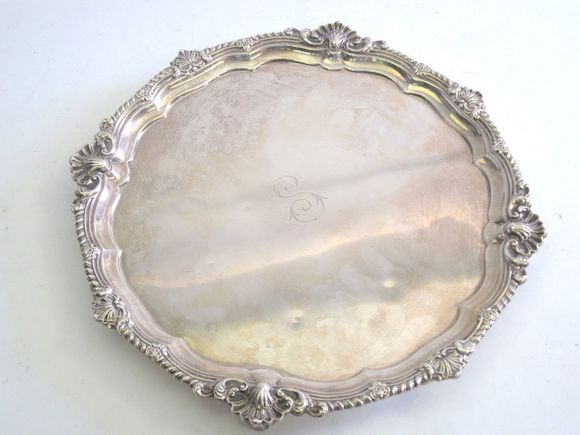 Bonhams : A silver shaped-circular salver by Harrison Bros & Howson ...