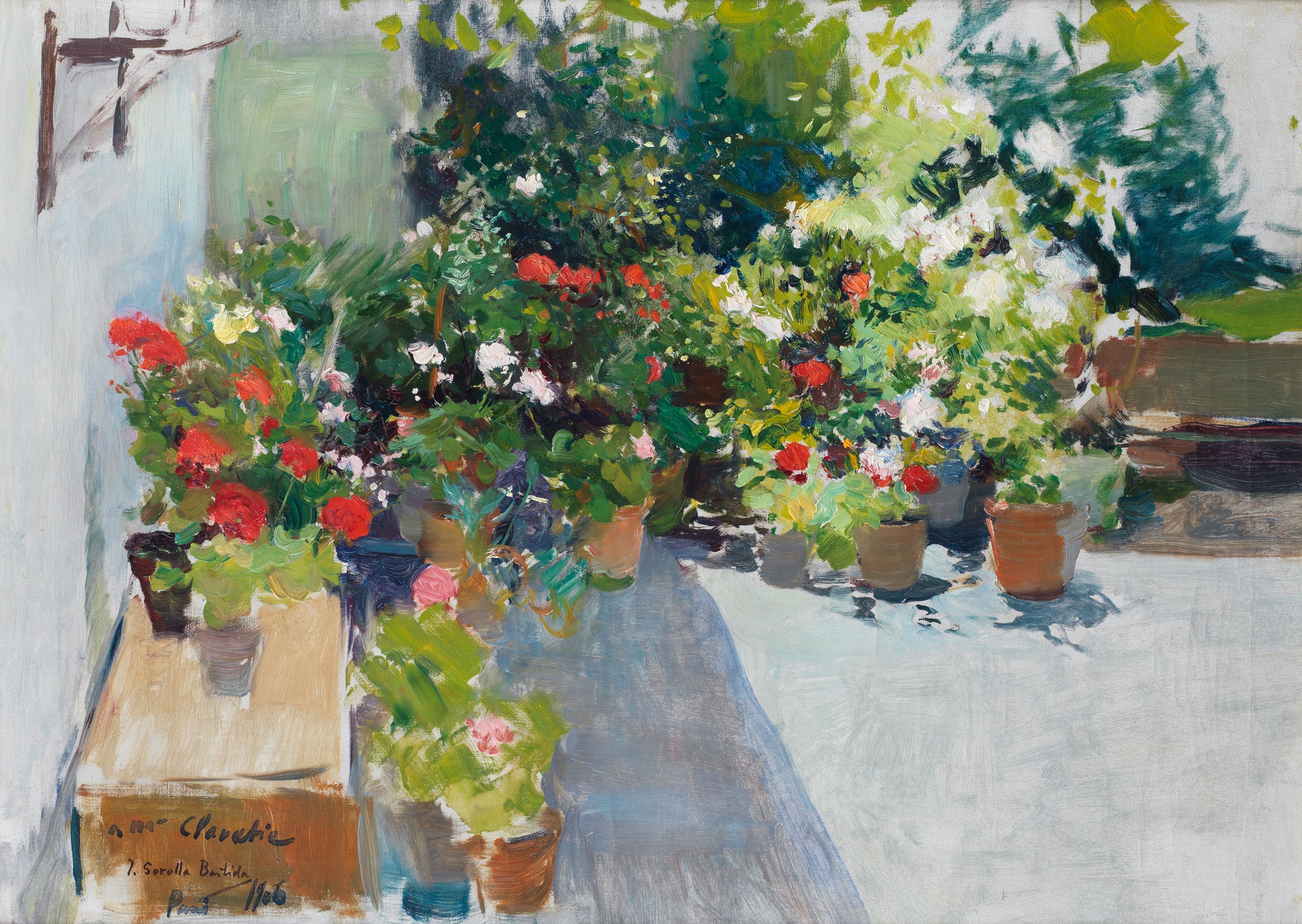 Bonhams : Joaquin Sorolla y Bastida (Spanish, 1863-1923) Una azotea con ...