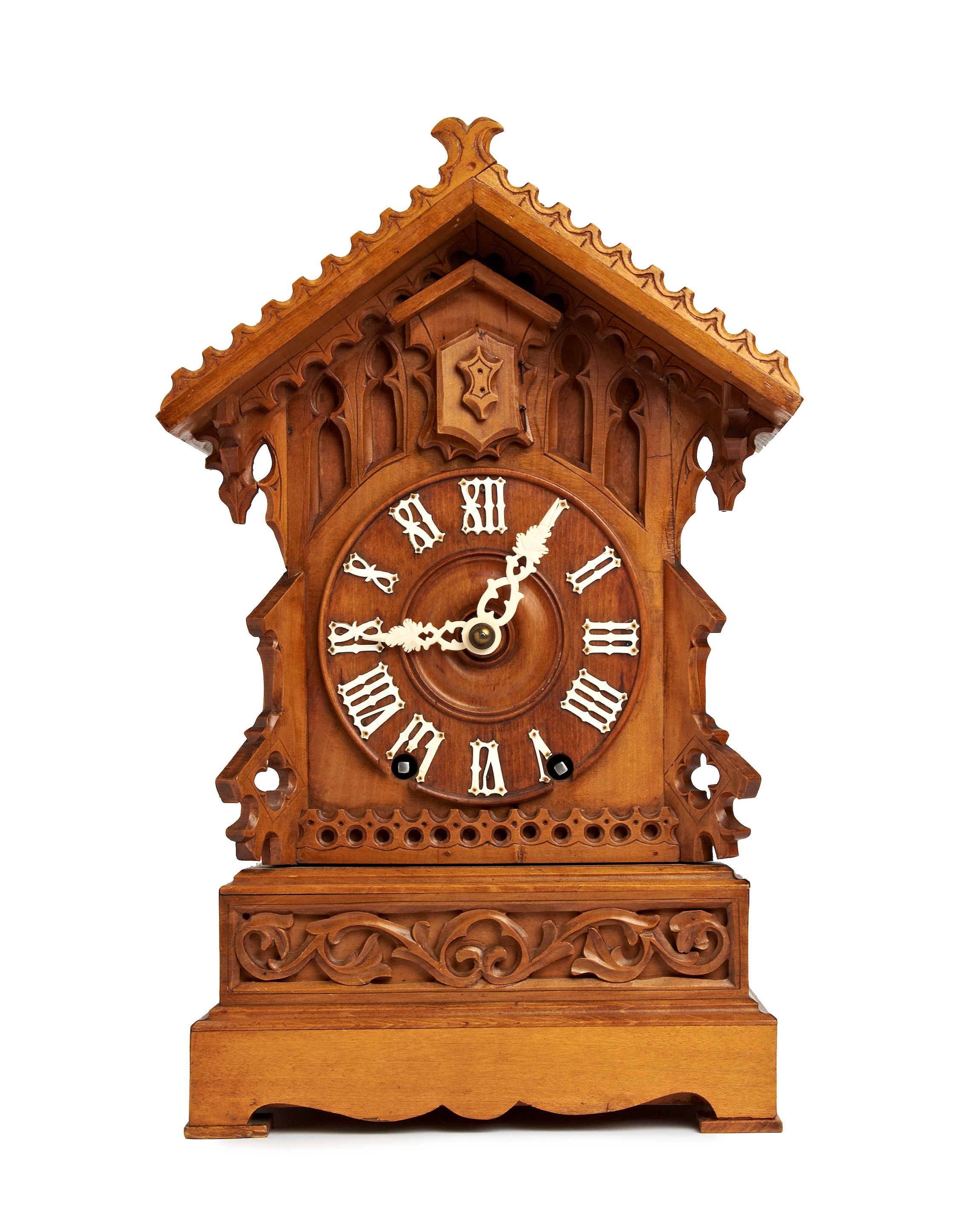 Bonhams : A late 19th century 8 day twin fusee Black Forest cuckoo ...