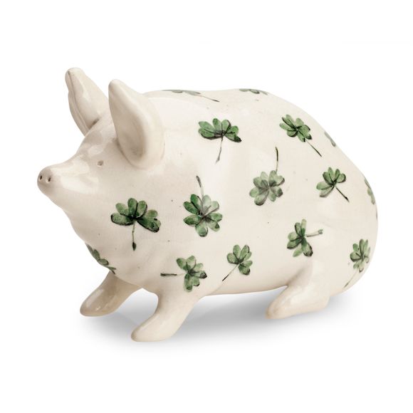 Bonhams : A small Wemyss 'Shamrock' pattern pig