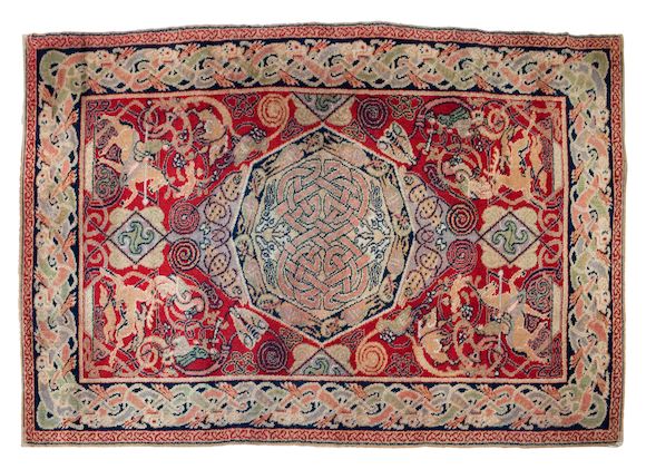 Bonhams : George Bain, A Celtic pattern hunting rug,