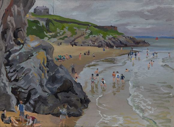 Bonhams : Stephen Bone (British, 1904-1958) Beach at Tenby
