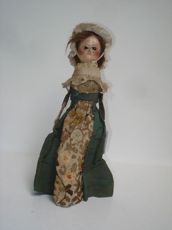 Bonhams : George III wooden doll, English circa 1780