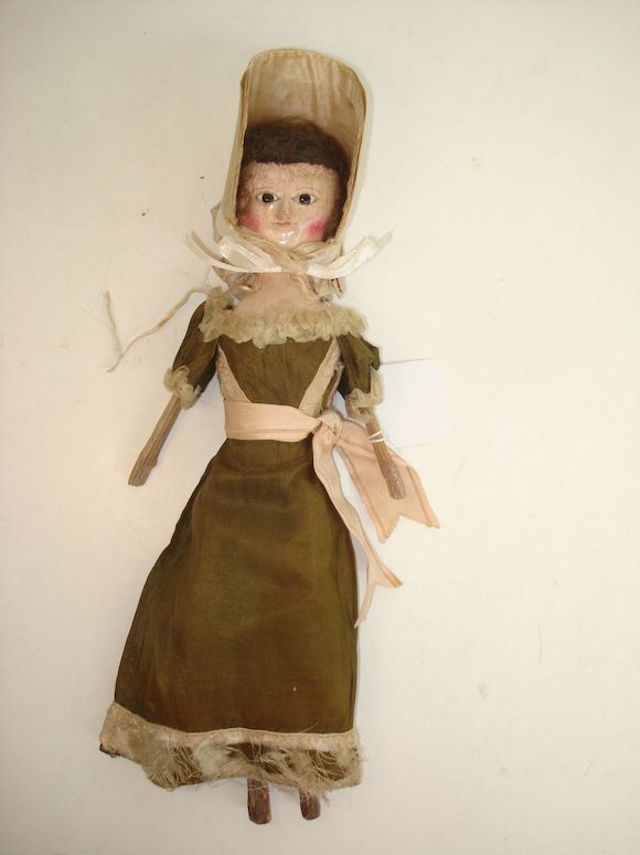 Bonhams : George III wooden doll, English circa 1780