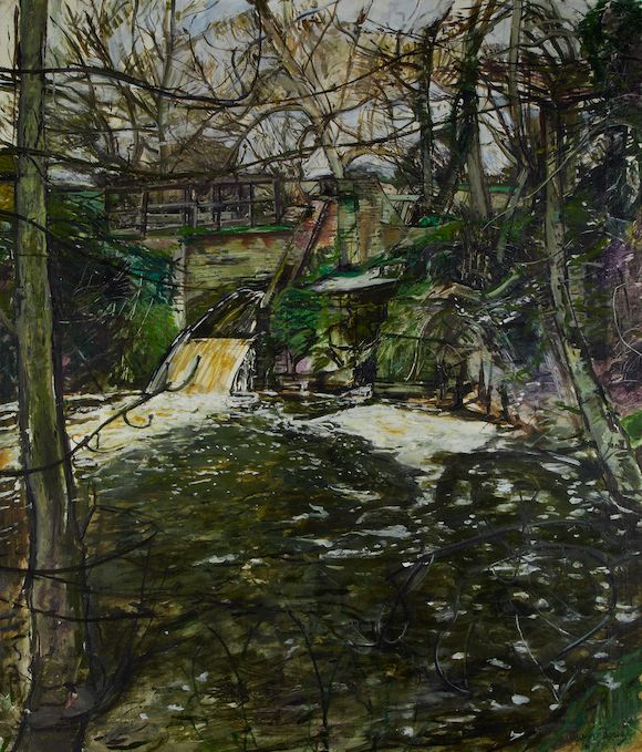 Bonhams : Olwyn Bowey RA (British, born 1936) Rowner Mill Pond