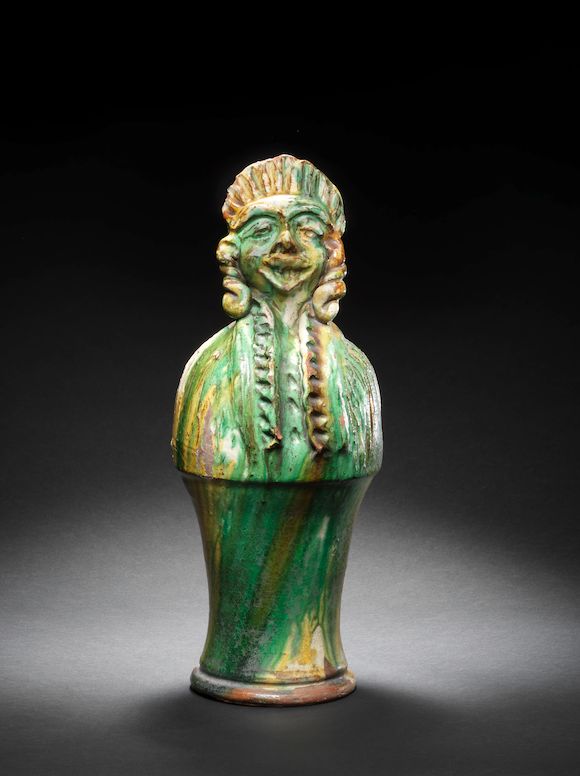 Bonhams : A Chanakkale splashware figural pottery Vessel Turkey, 19th ...