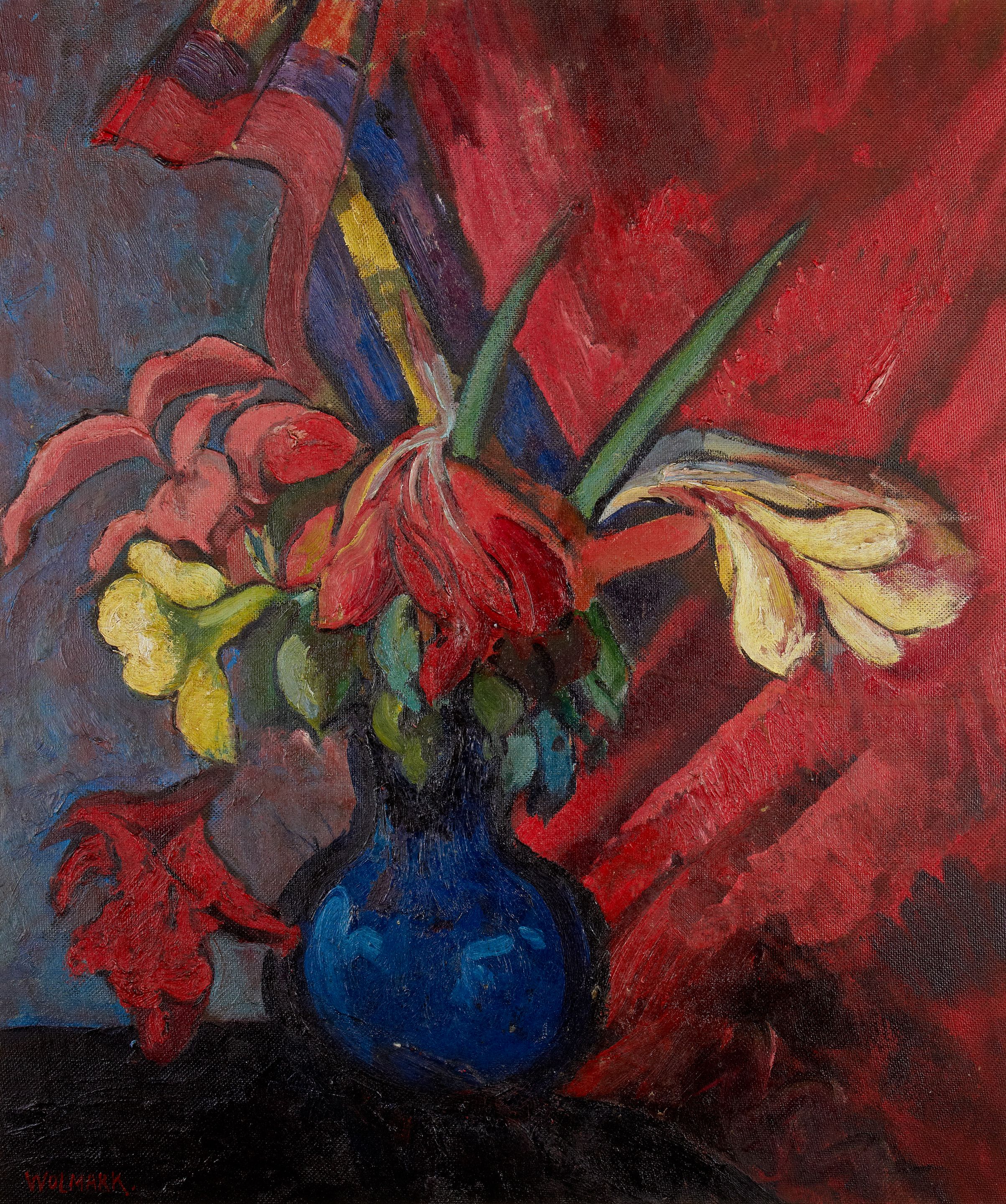 Bonhams : Alfred Aaron Wolmark (British, 1877-1961) Still life with ...
