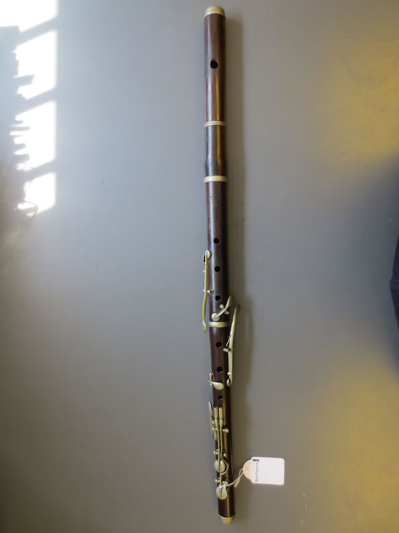 Bonhams : A nickel mounted rosewood Flute by George Cloos circa 1880 (1)