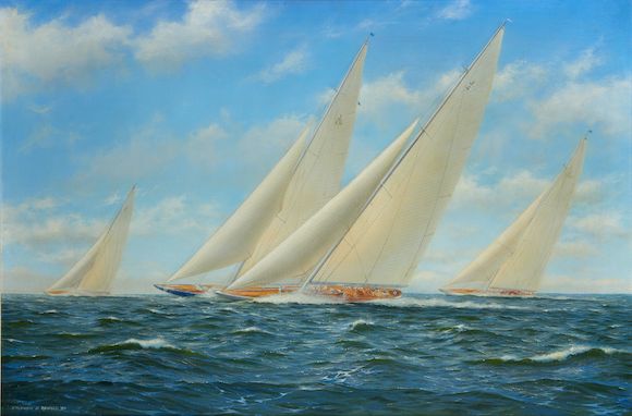 Bonhams : Stephen J. Renard (British, born 1947) Rainbow and Endeavour ...