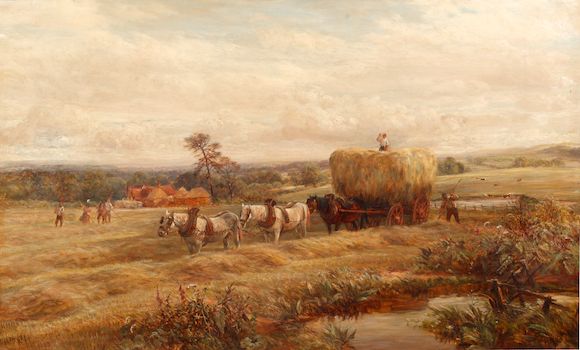 Bonhams : Charles Thomas Burt (British, 1823-1902) The Haycart