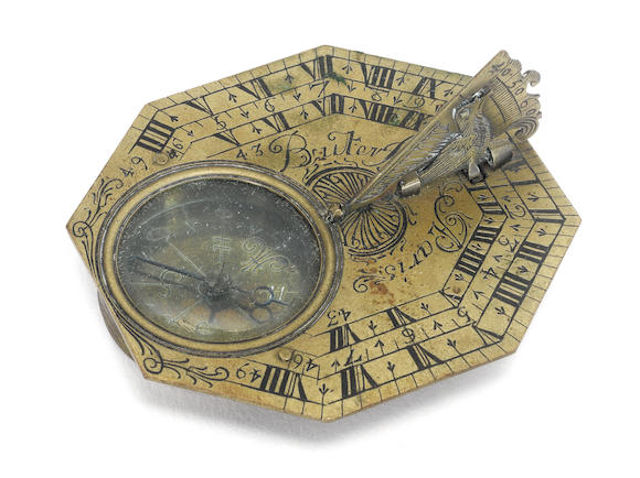 Bonhams A Brass Butterfield Type Dial French Early 18th Century