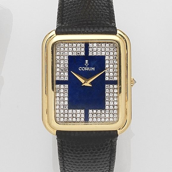 Bonhams : Corum. An 18ct gold and diamond set manual wind ...