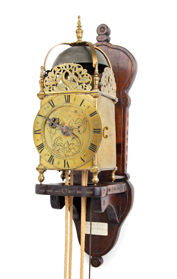 Bonhams : An early 18th century brass lantern clock Richard Rooker, Chelsea