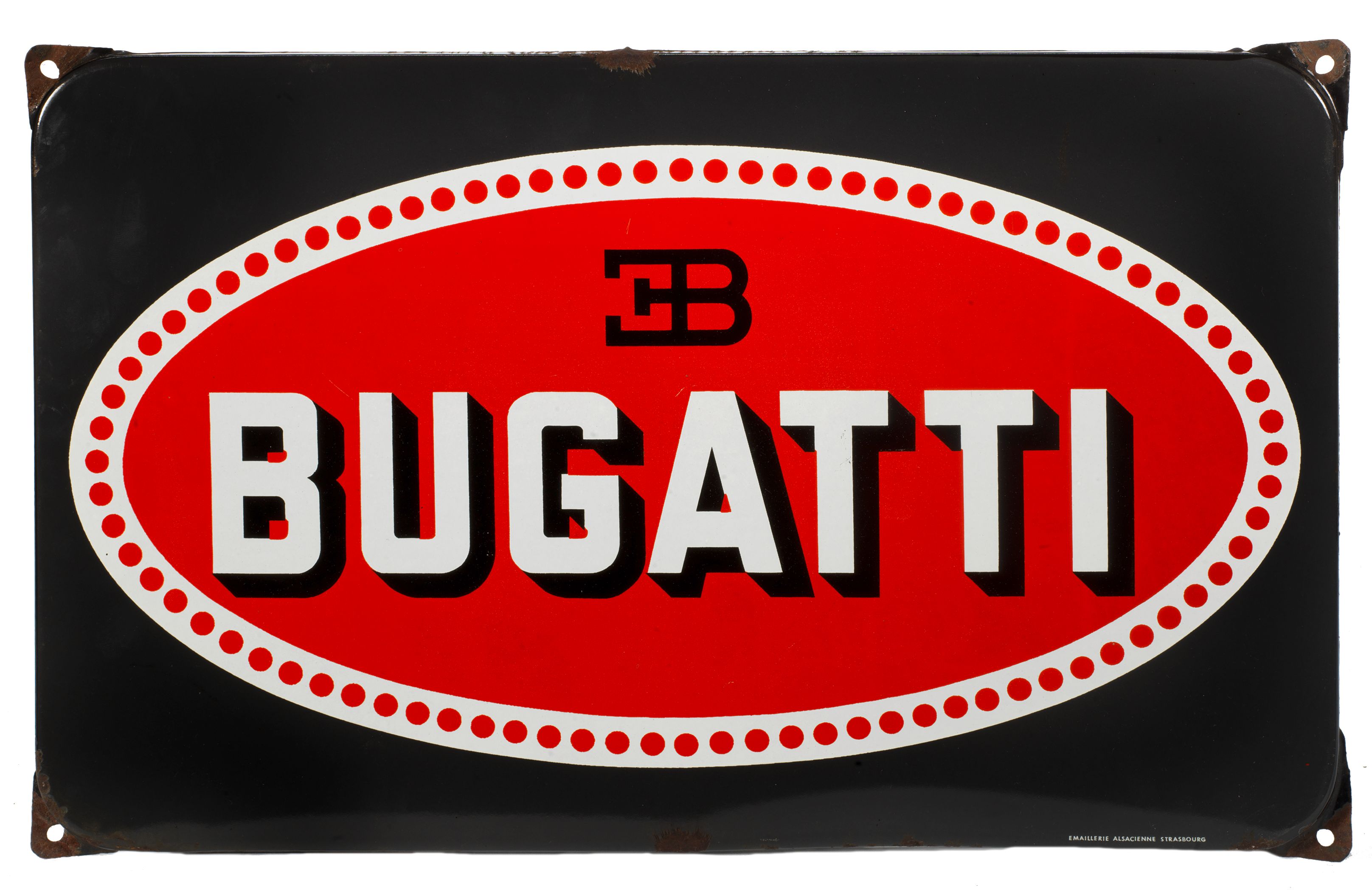 Bonhams Cars : A Bugatti enamel sign, French,