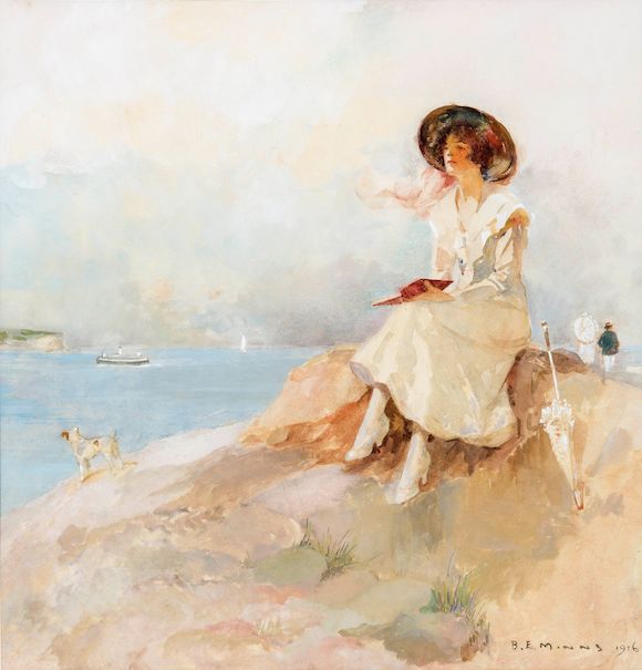 Bonhams : Benjamin Edwin Minns (Australian, 1864-1937) Woman by the ...