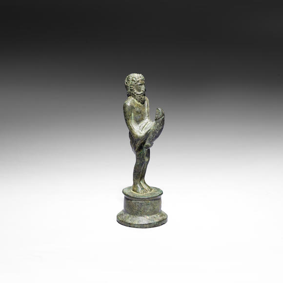 Bonhams : A Roman bronze figure of Priapus