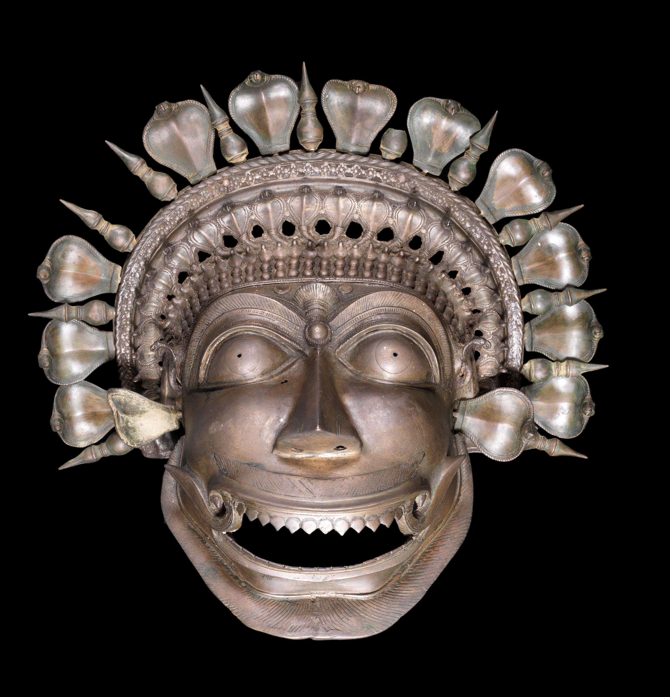 Bonhams : A large bronze Bhuta Mask South India, Karnataka, Tulu Nadu ...