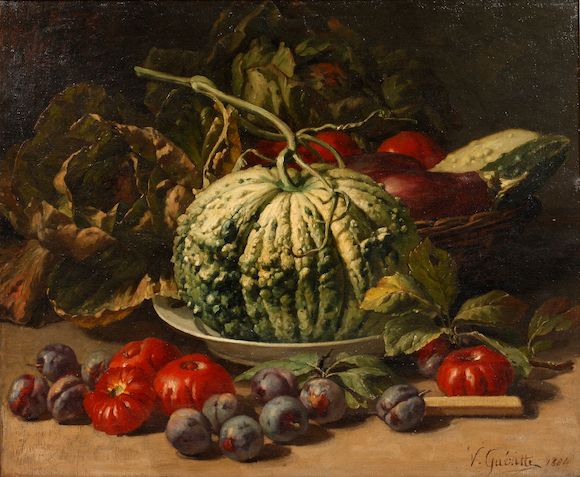 Bonhams : Victor Guéritte (French, 19th Century) Still life of ...