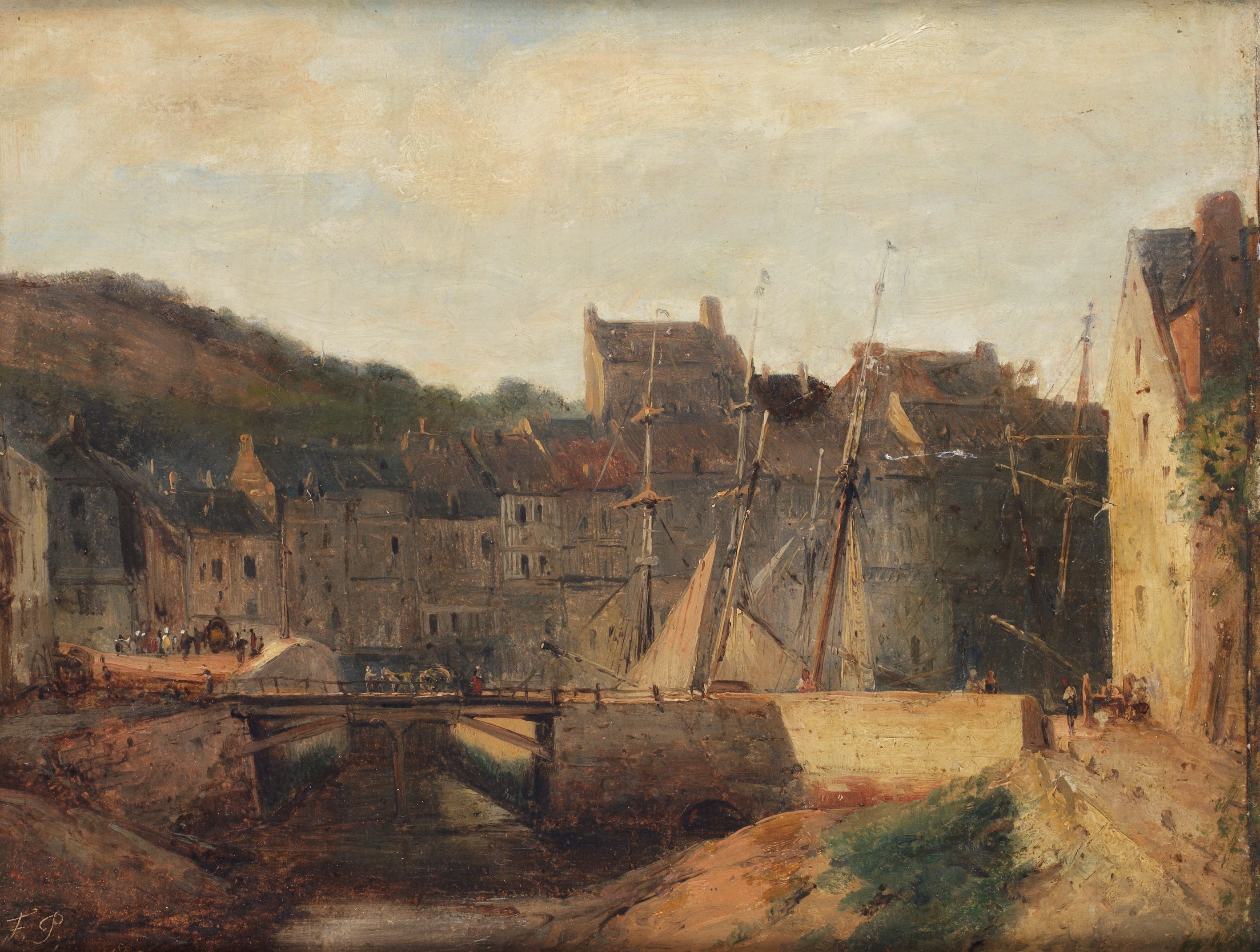 Bonhams : Ferdinand Victor Perrot (French, 1808-1841) 'Honfleur'