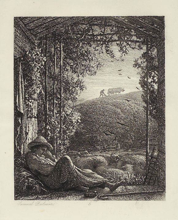 Bonhams : Samuel Palmer (British, 1805-1881) The Sleeping Sheppard ...
