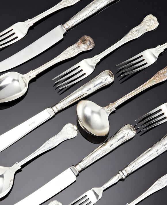 Bonhams : A George IV and later silver composite Kings, with diamond ...