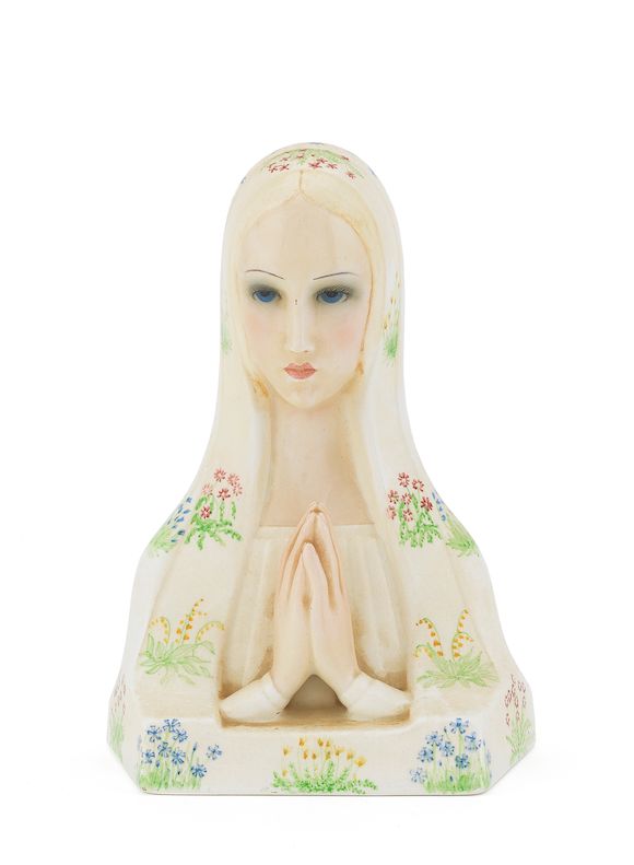 Bonhams : Paola Bologna for Lenci A Pottery Bust of a Madonna, circa 1935