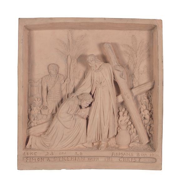 Bonhams : George Tinworth for Doulton Lambeth 'Simon A Cyrenian With ...
