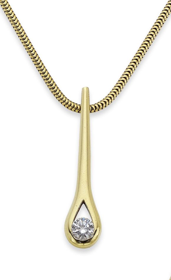 Bonhams : A diamond pendant, by Paul Spurgeon